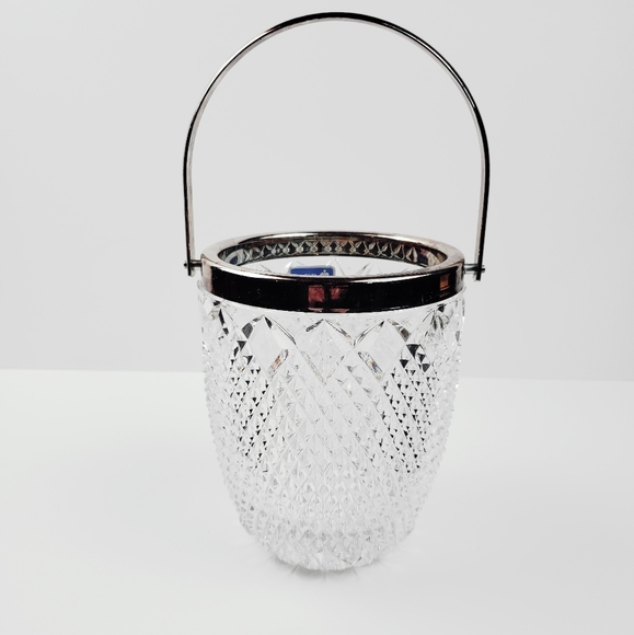Accents | Crystal Ice Bucket Fb Rogers West Germany Diamond Point Lead ...